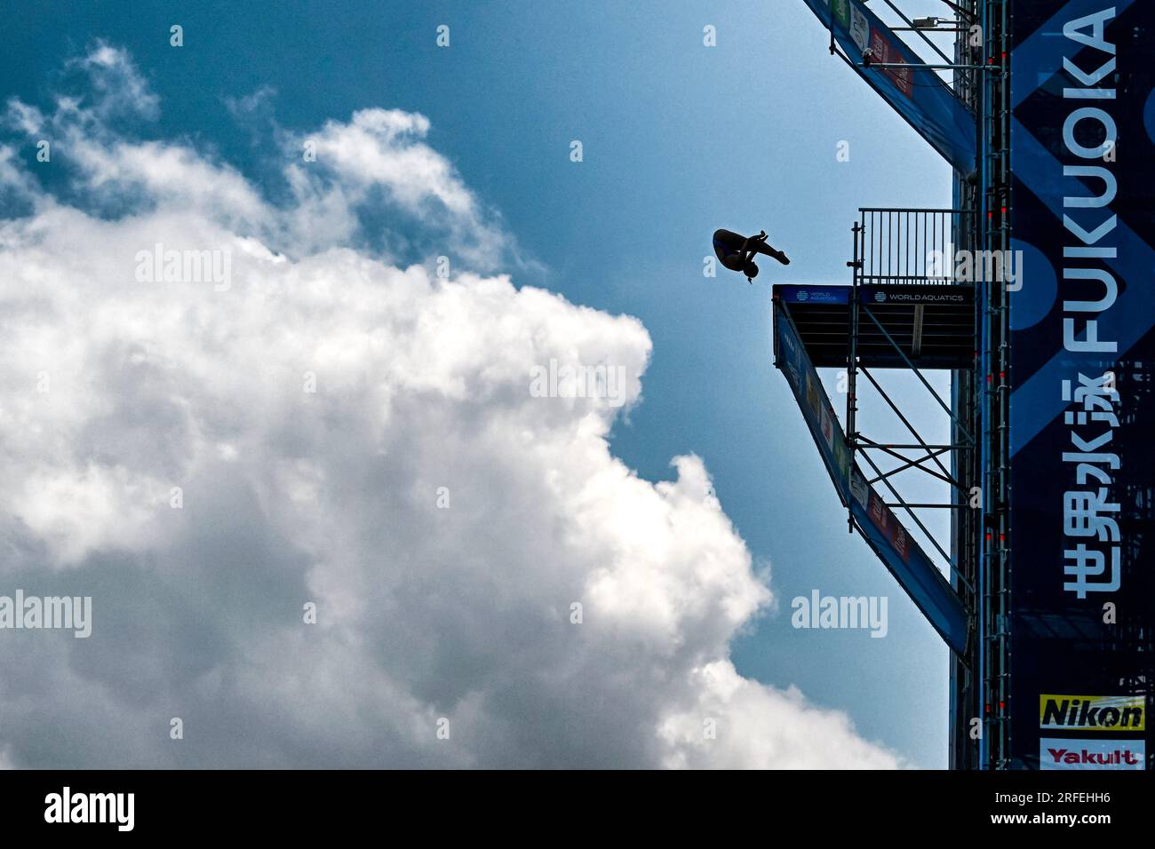 Rhiannan Iffland of Australia competes in the High Diving 20m women ...