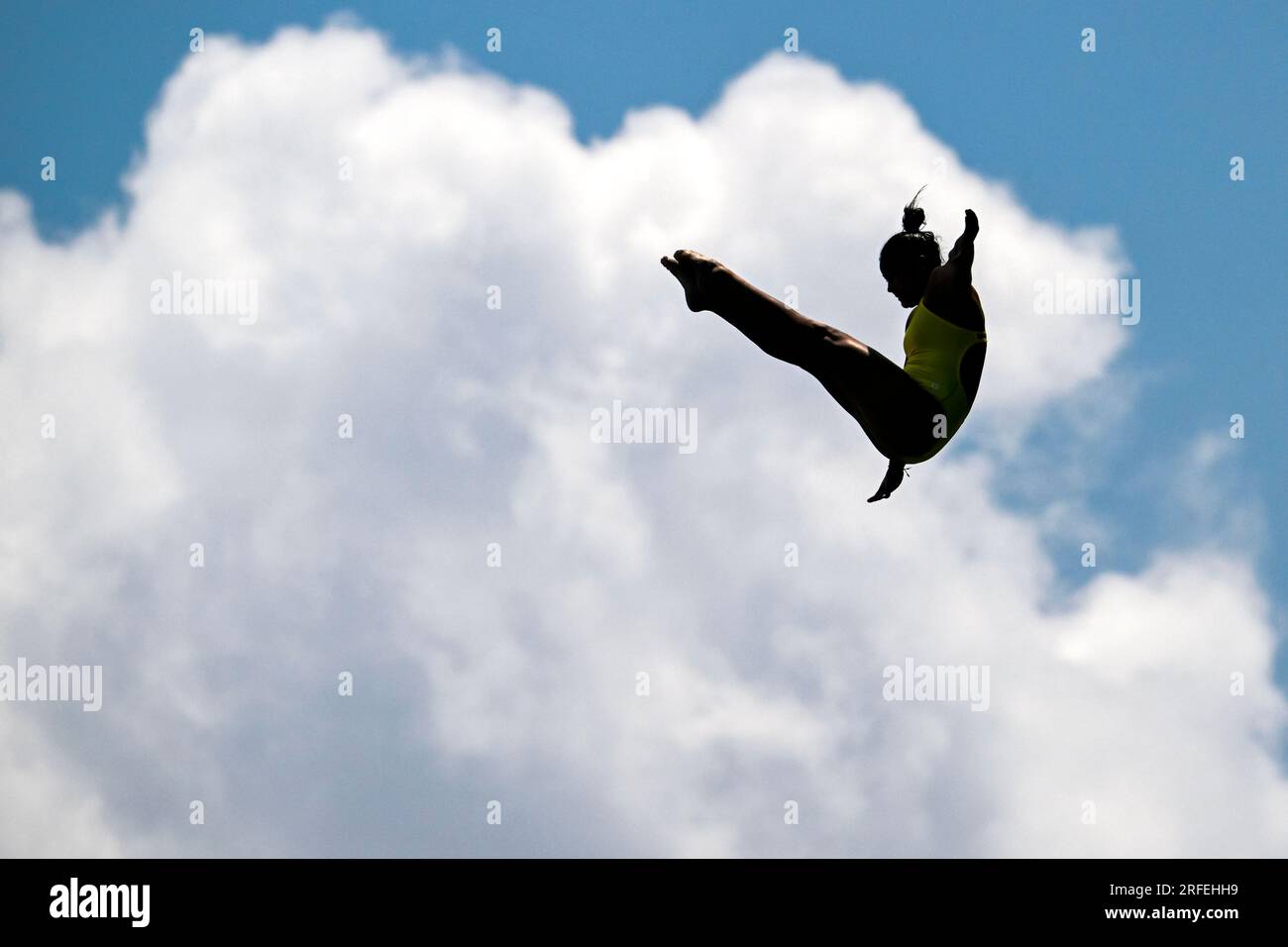 Maria Paula Quintero of Colombia competes in the High Diving 20m women ...