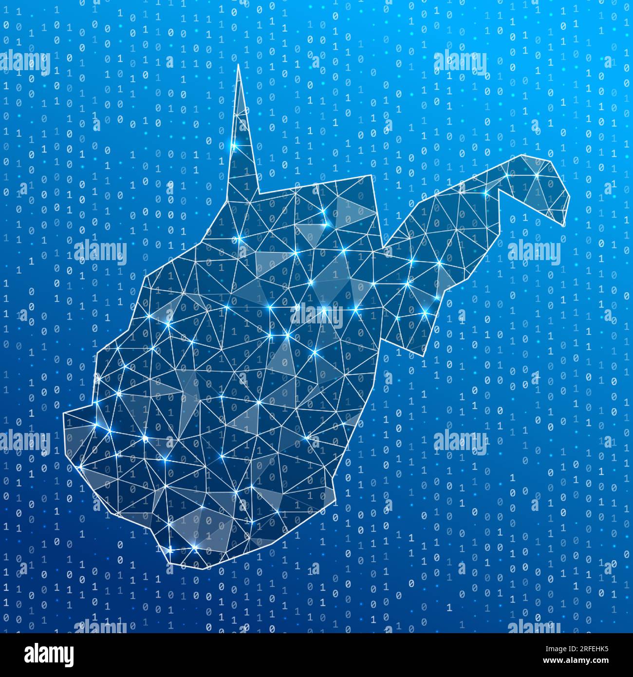 Network map of West Virginia. Us state digital connections map ...