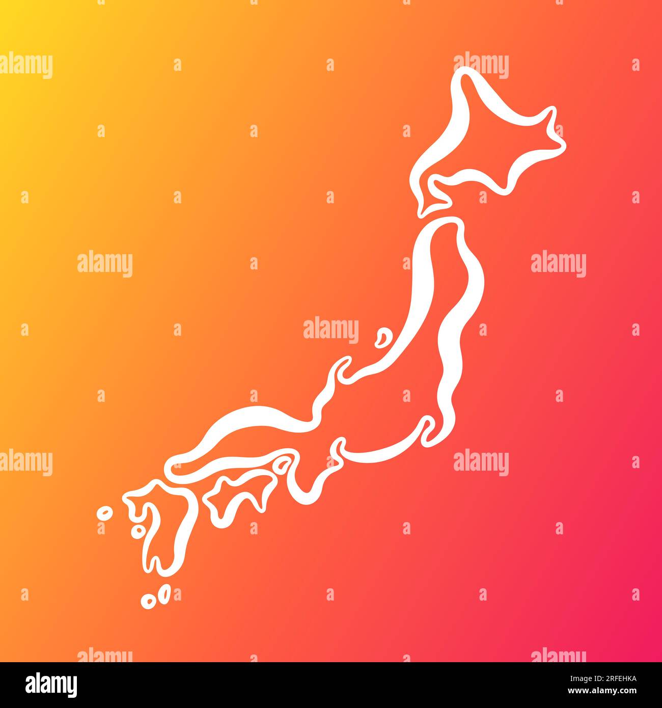 Japan shape on gradient Stock Vector Images - Alamy