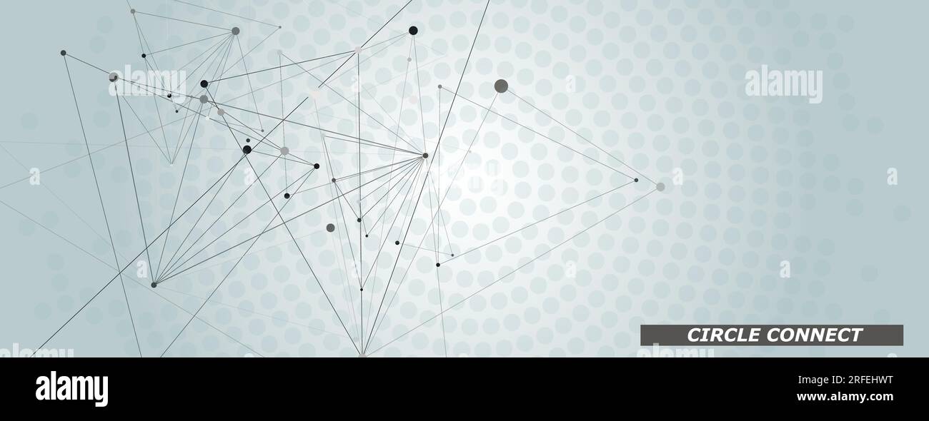 Abstract technology triangle pattern. Connection structure. Vector science background. Polygonal ...