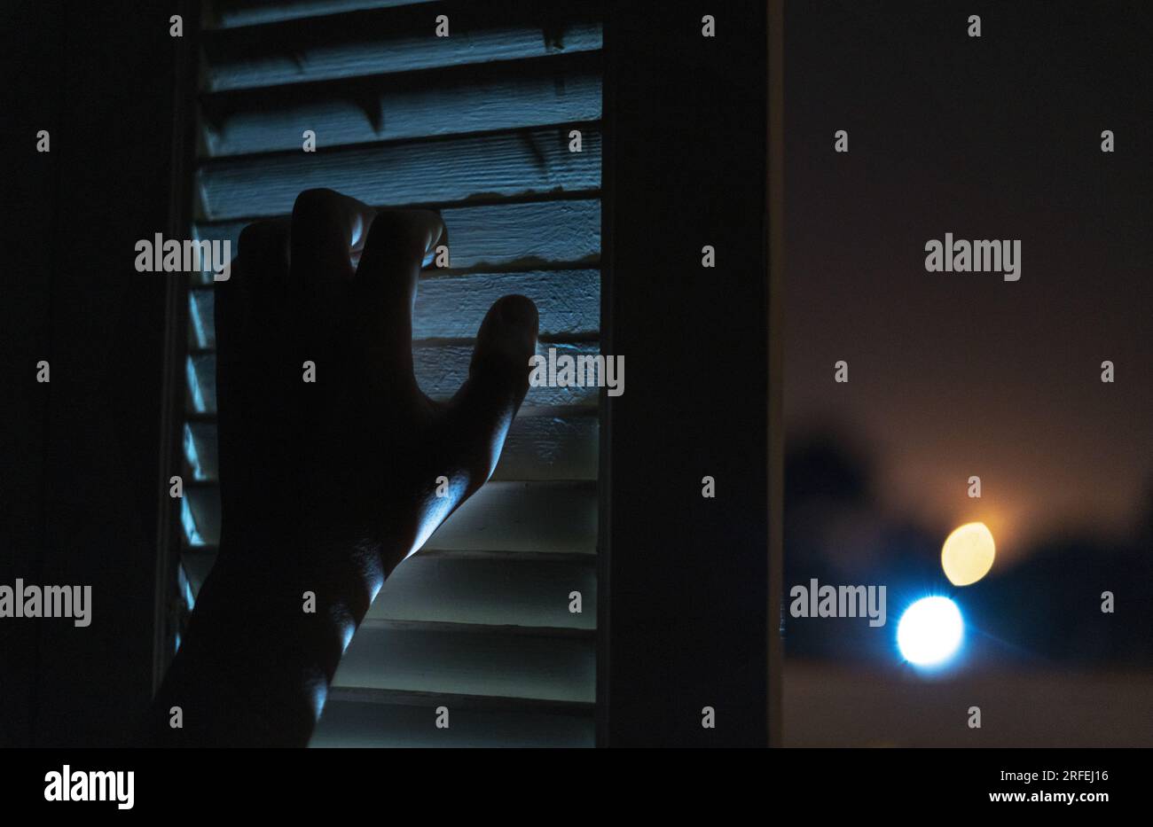 behind the window at night Stock Photo - Alamy