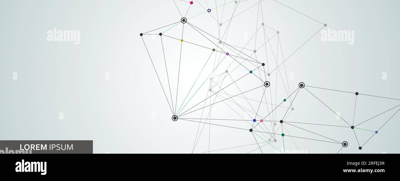 Connected dots and lines. Internet connection, abstract sense of science and technology graphic ...