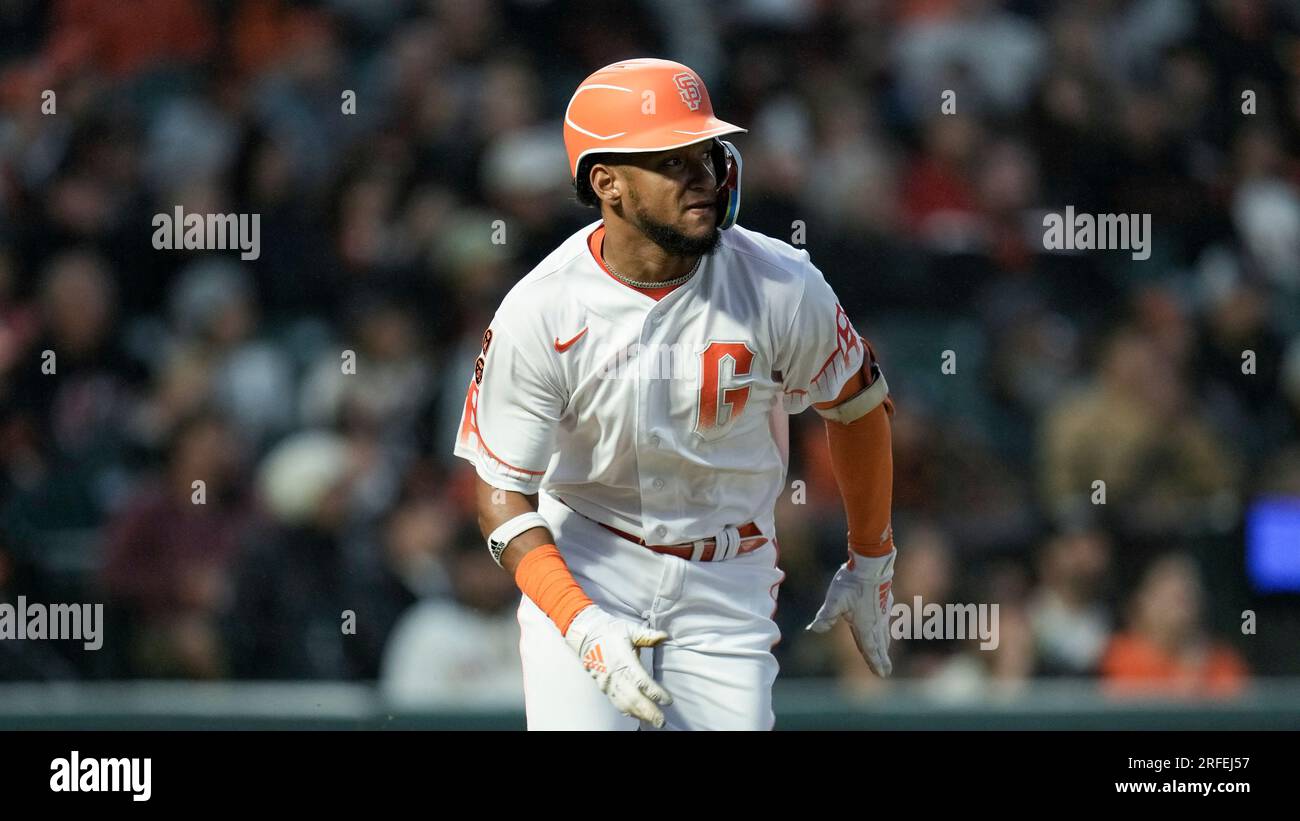 San Francisco Giants' Luis Matos against the Arizona Diamondbacks ...