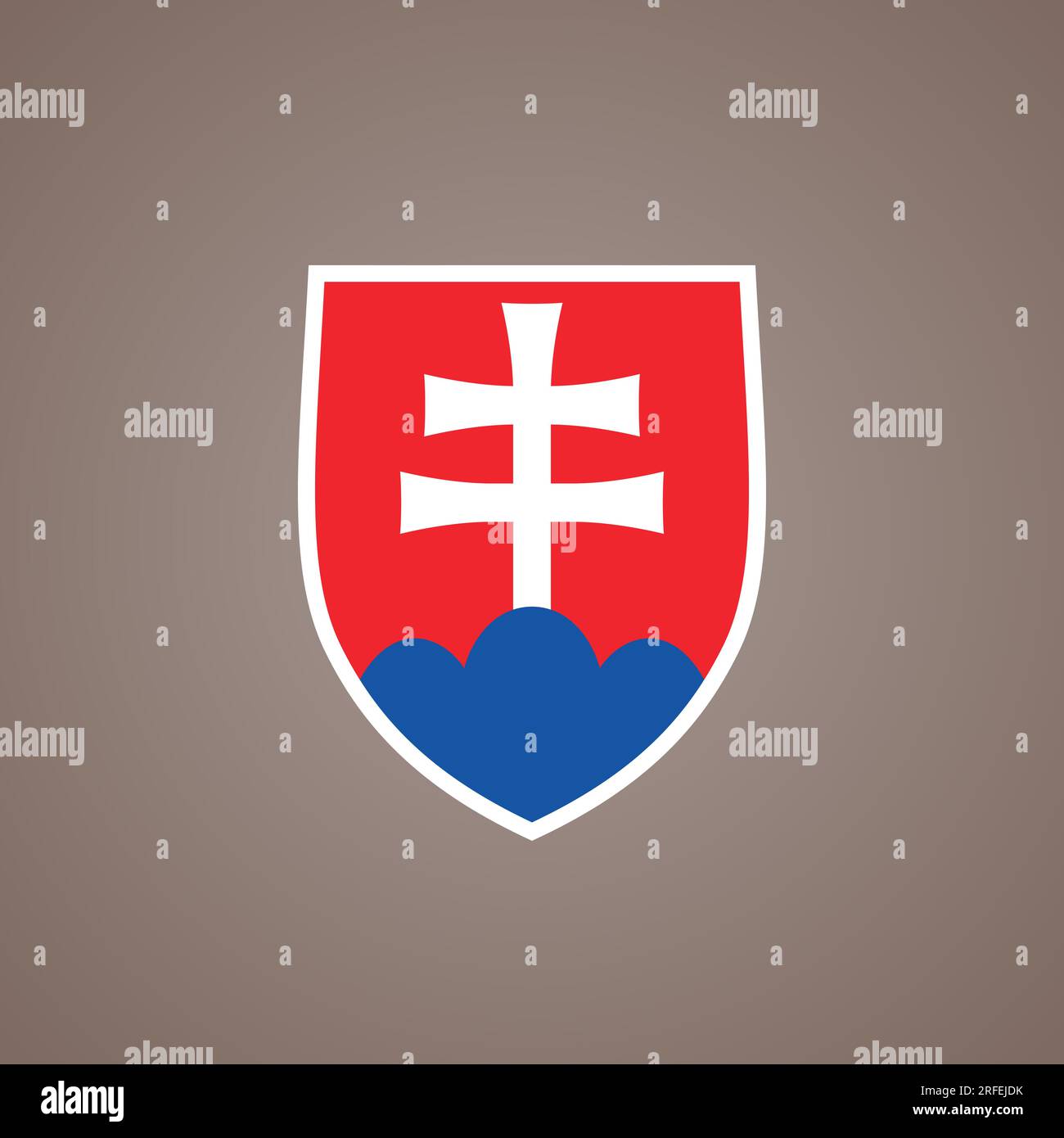 Coat of arms - symbol from the flag of Slovakia Stock Vector Image ...
