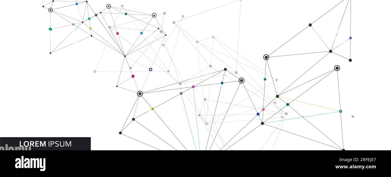 Connected dots and lines. Internet connection, abstract sense of science and technology graphic ...