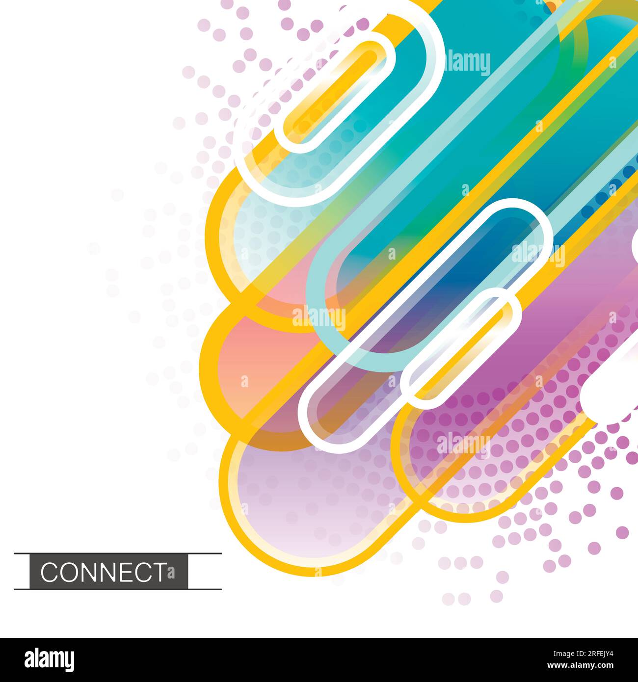 Abstract template design background, simple geometric shapes on white, straight lines. Connect ...