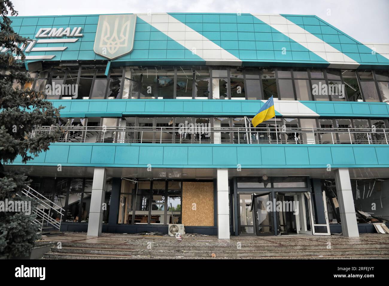 IZMAIL, UKRAINE - AUGUST 2, 2023 - The building of the Marine Terminal ...