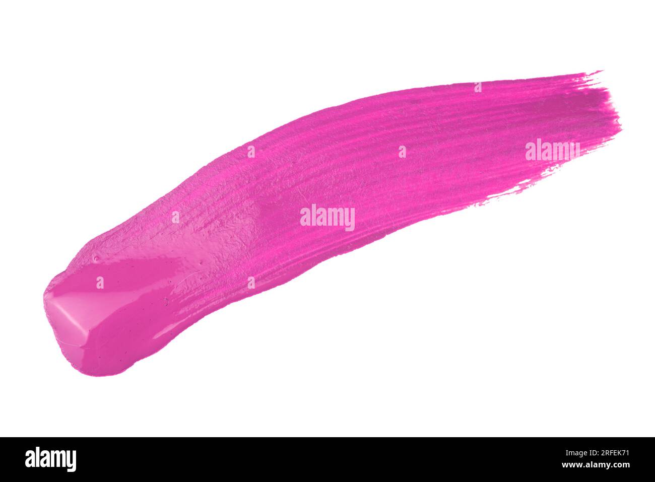 Red colored brush stroke paiting over isolated background, canvas ...