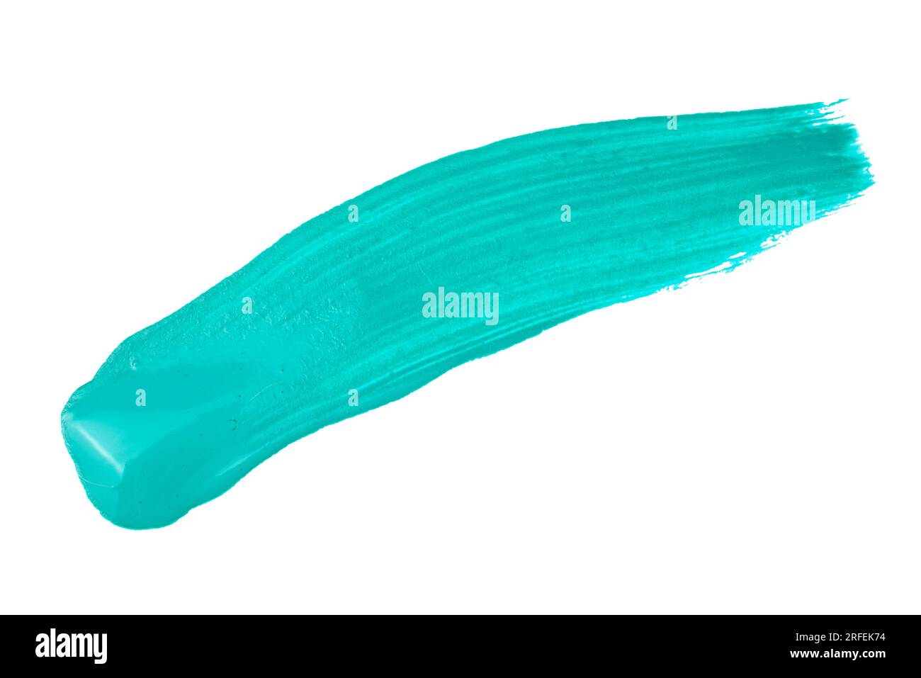 Blue turquoise brush stroke isolated on white background. Turquoise ...