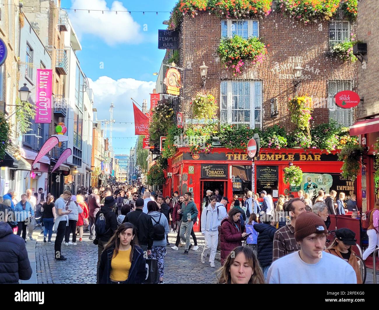 The exterior of the famous Temple Bar pub in Temple Bar district in ...