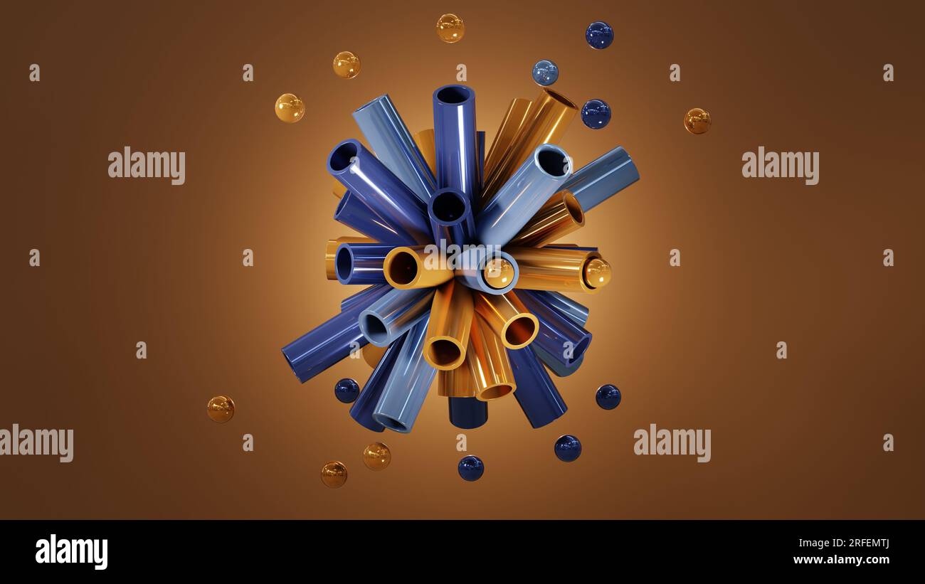 Abstract background with bright colors. A composition of balloons and ...