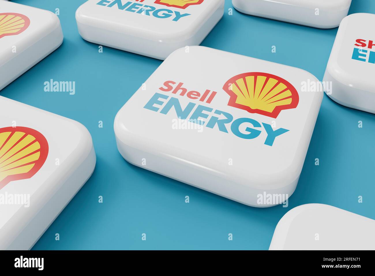 LONDON, UK - July 2023: Shall Energy gas and electricity energy ...