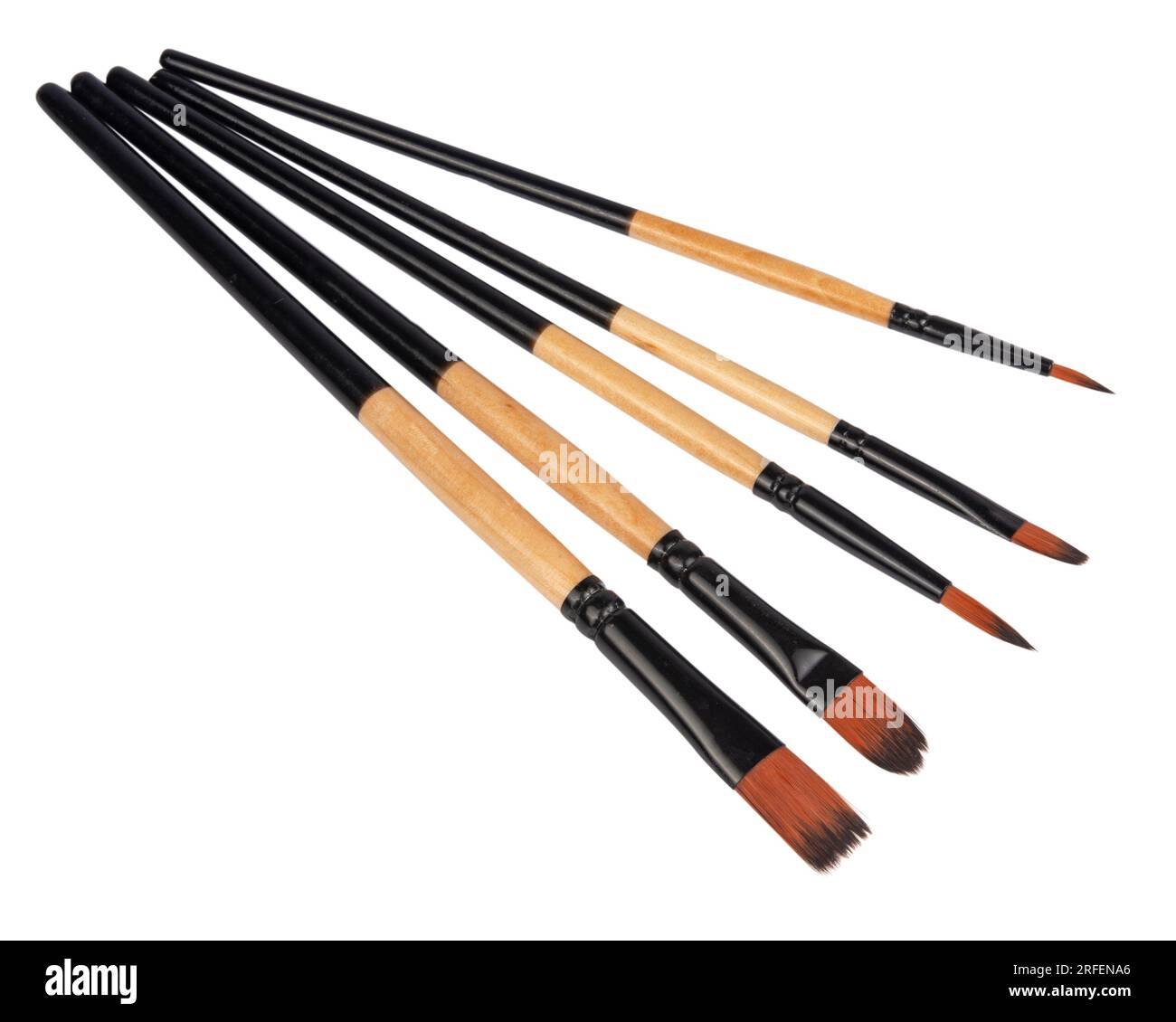 Various paint brushes palette Cut Out Stock Images & Pictures - Alamy