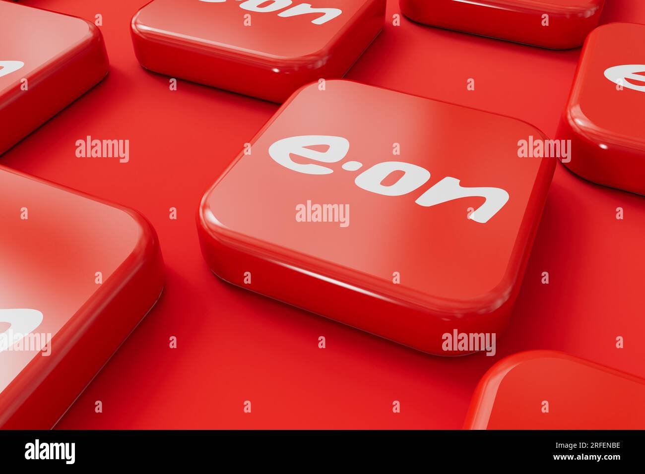 LONDON, UK - July 2023: E-on gas and electricity energy supplier ...