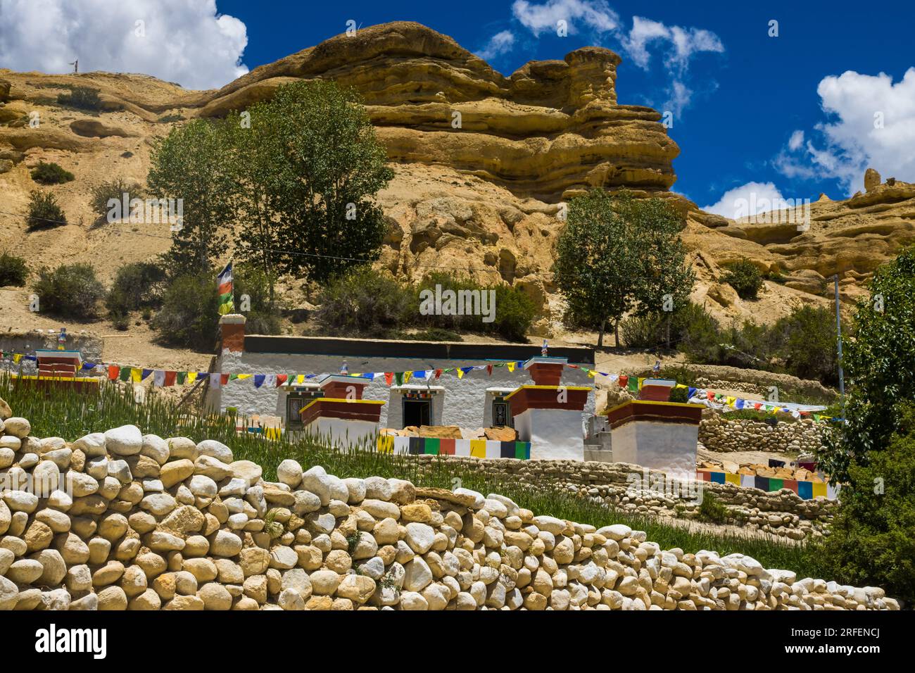 Century Old Gumba and Gompas monastery around Chhoser Village in Upper ...