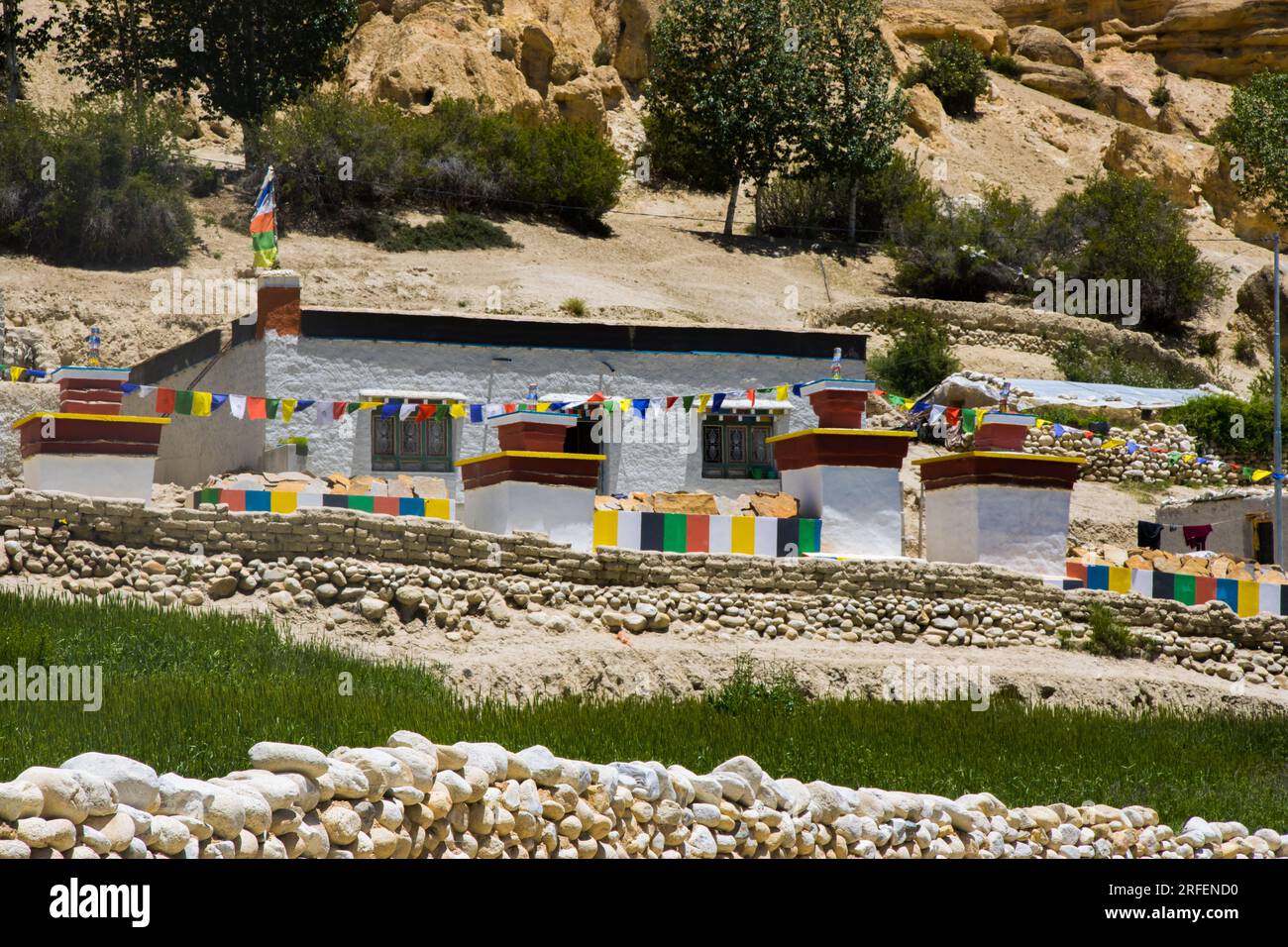 Century Old Gumba and Gompas monastery around Chhoser Village in Upper ...