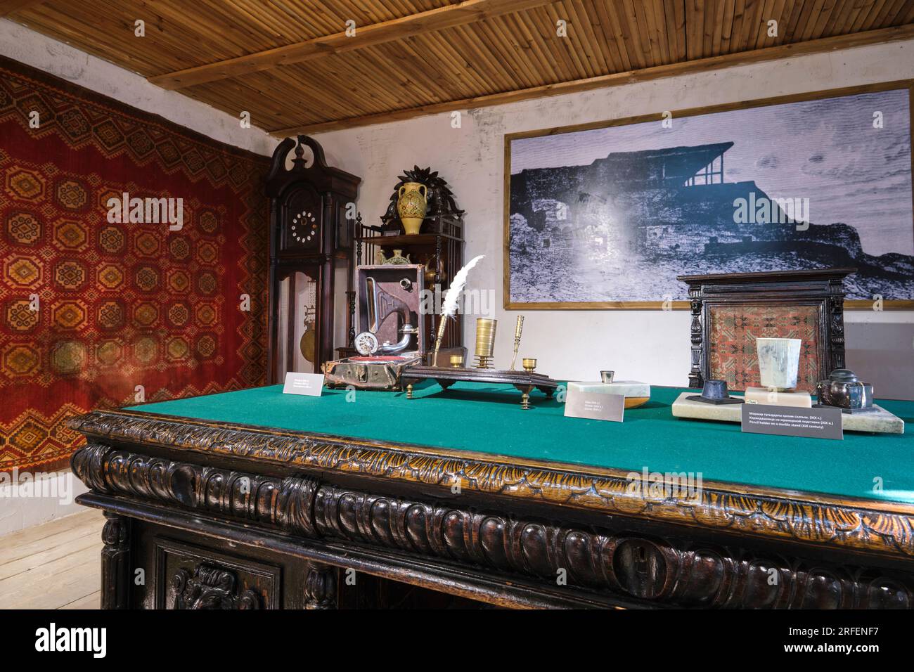 A view of an example of late 19th century Tzar era furniture, including ...