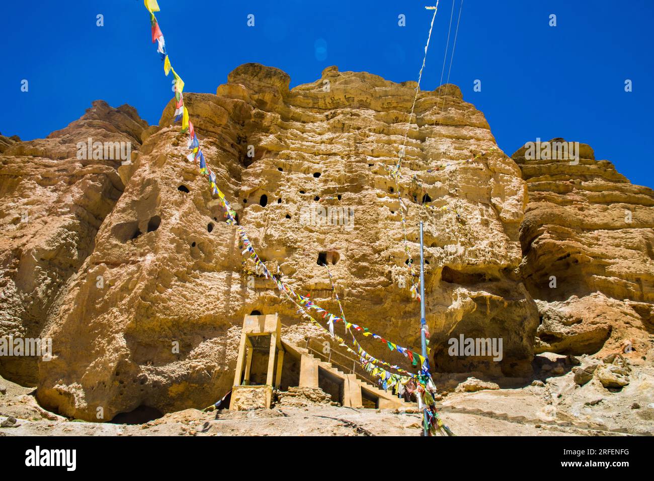 Chhoser Jhong aka Sky Cave a man made cave area in desert of Upper ...