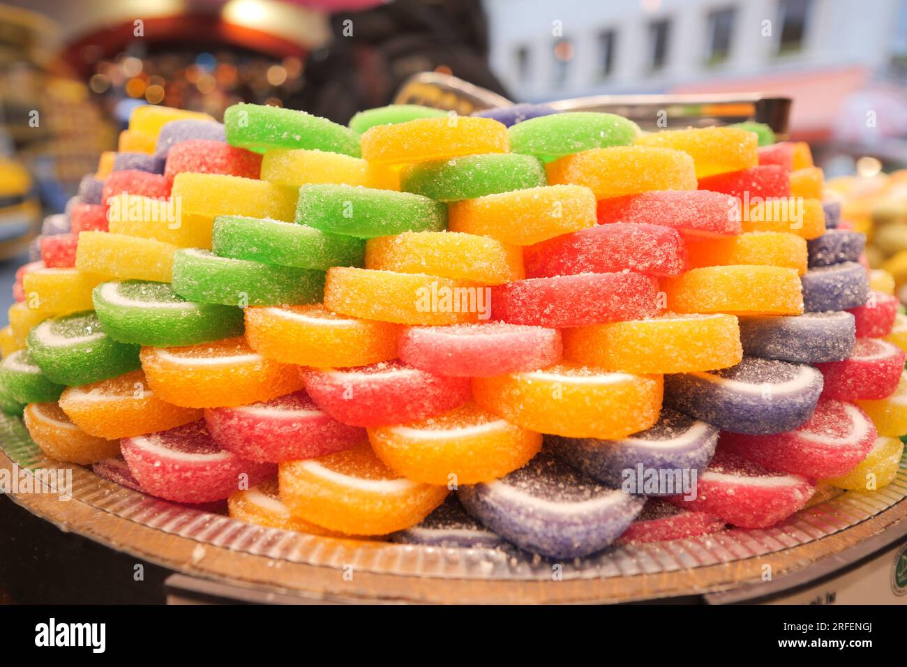 stack of colorful candy sweet jelly Stock Photo - Alamy