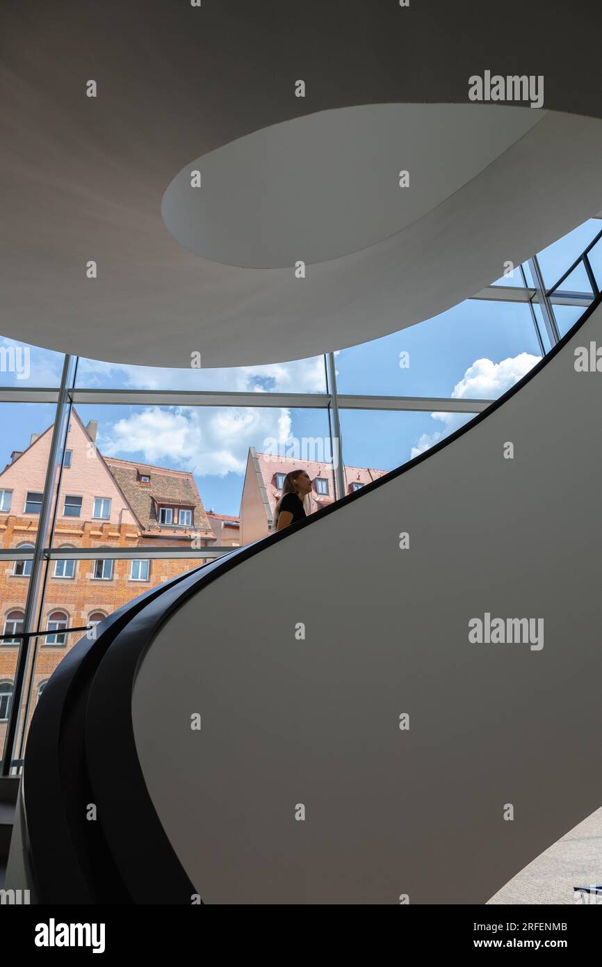 Nuremberg, Germany - July 19, 2023: Beautiful modern art spiral ...