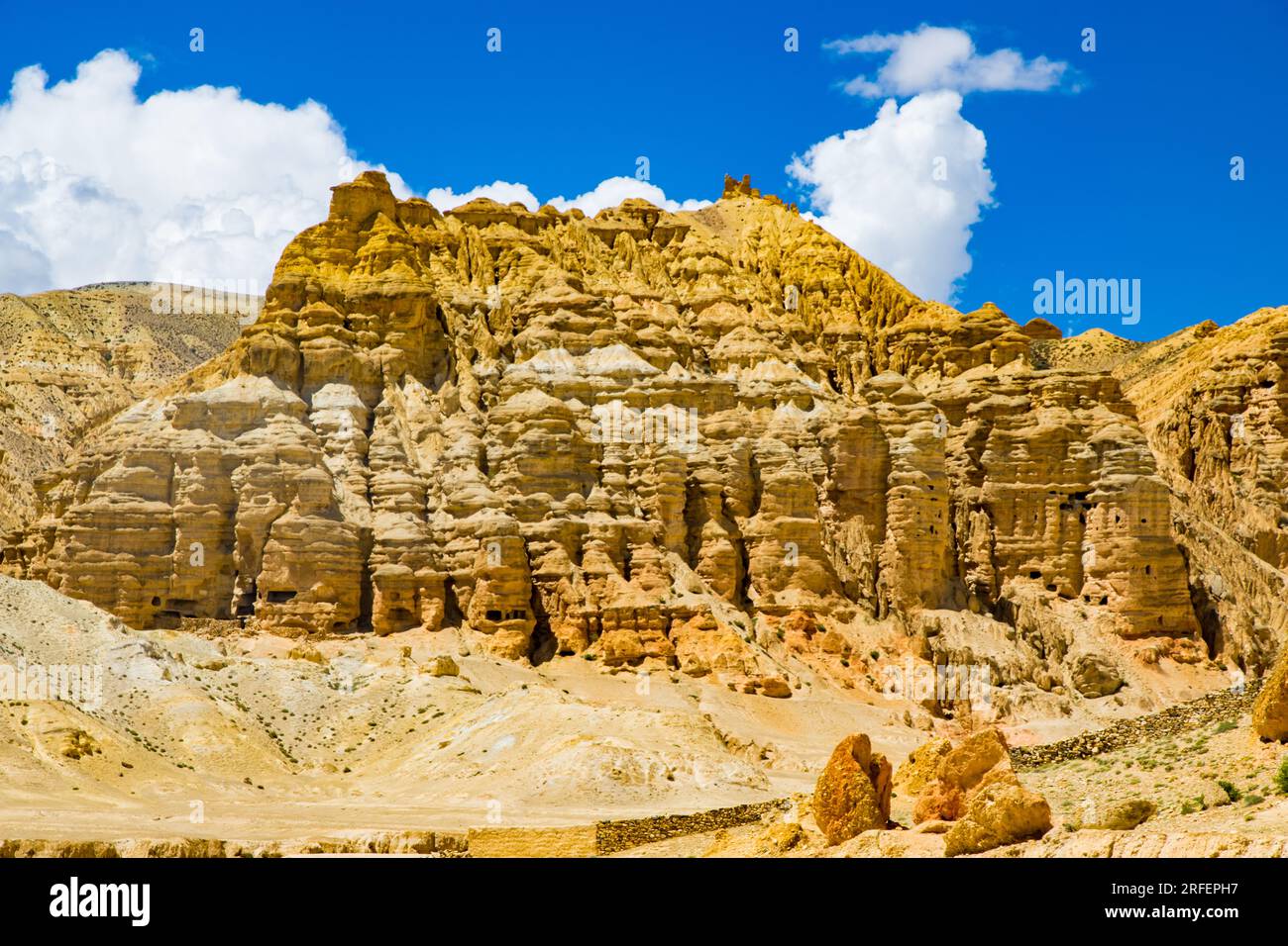 Chhoser Jhong aka Sky Cave a man made cave area in desert of Upper ...