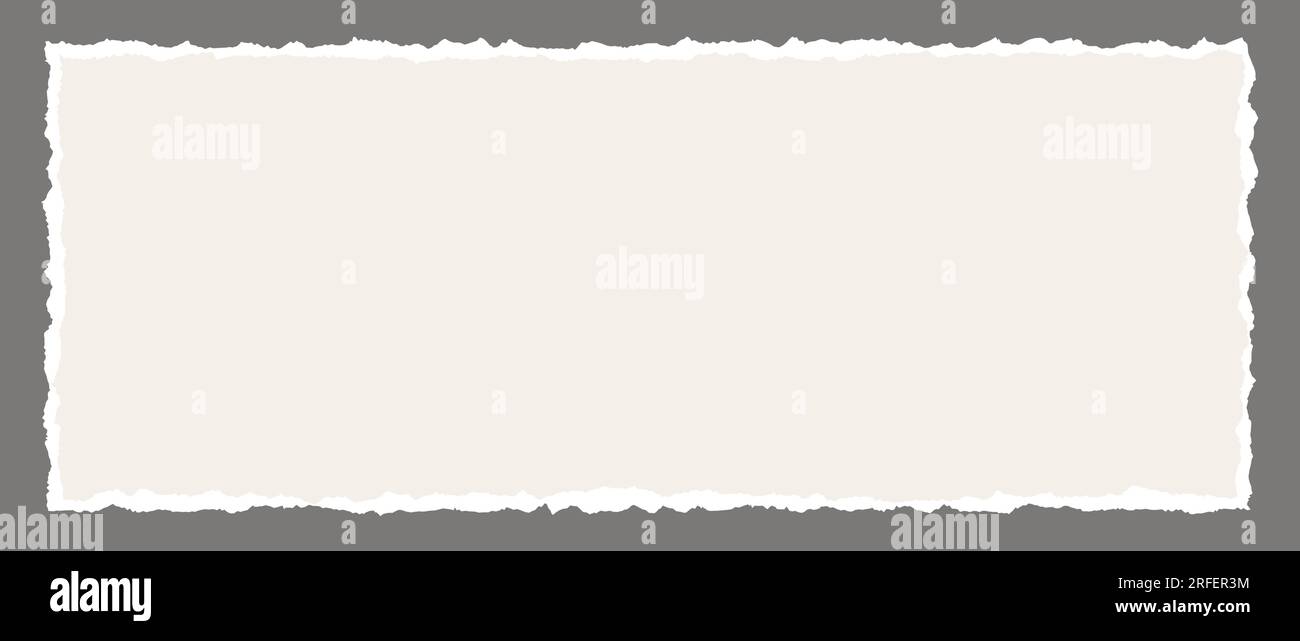Torn paper frame background. Light beige blank sheet wallpaper with ...