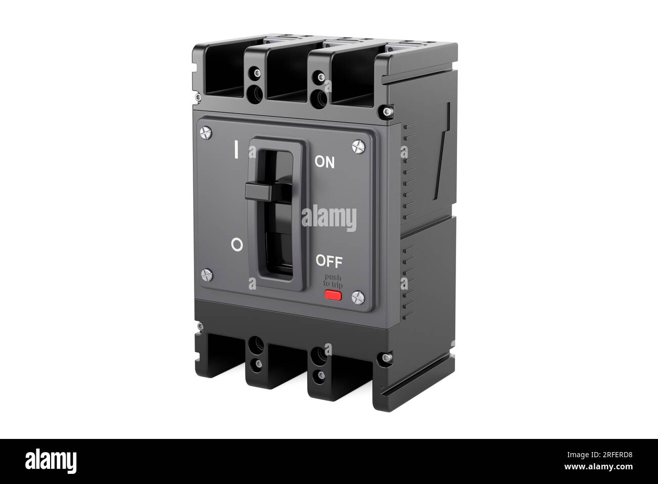 Circuit breaker, 3D rendering isolated on white background Stock Photo ...