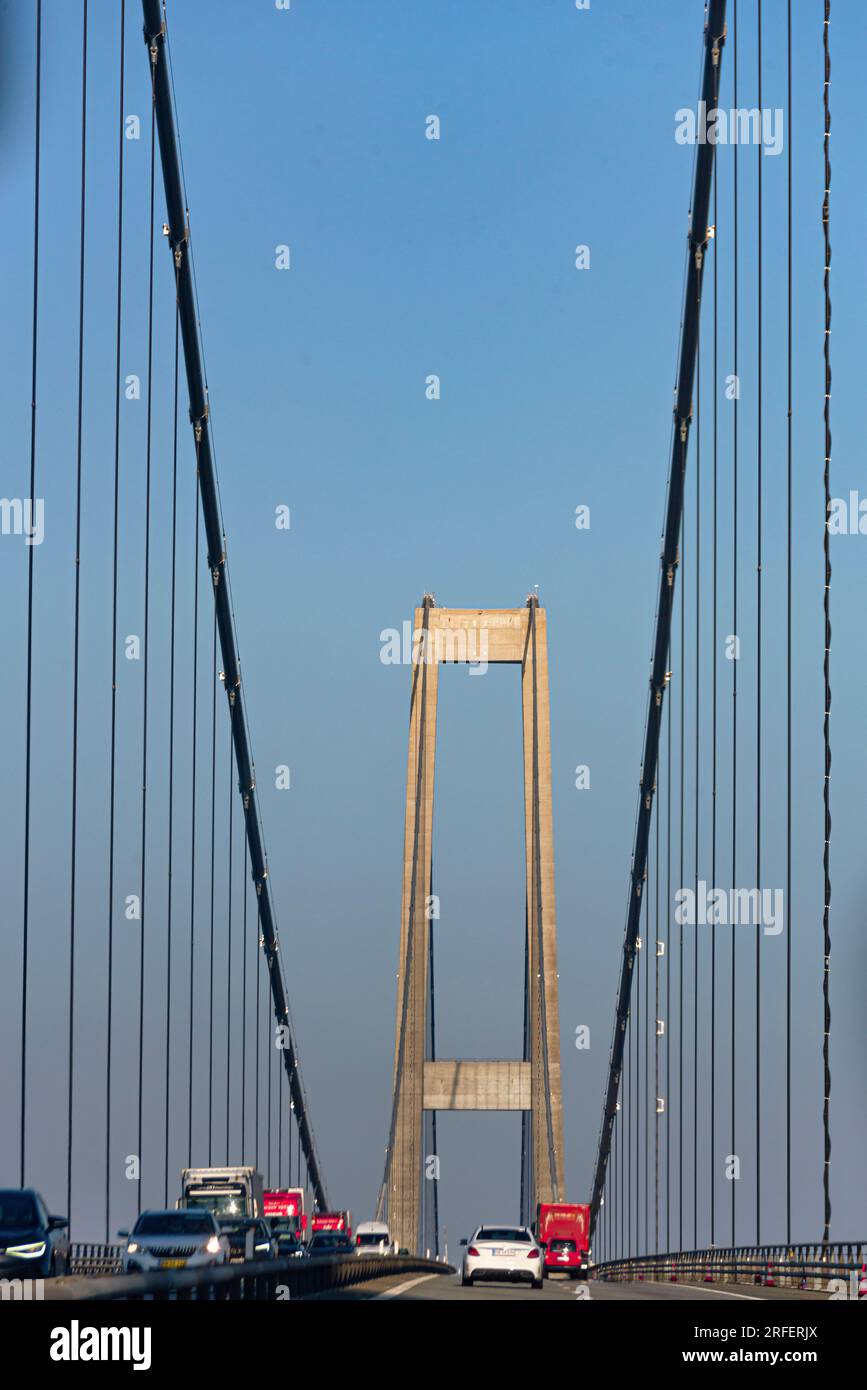 The East Bridge crossing the Great Belt, part of the Great belt Fixed ...