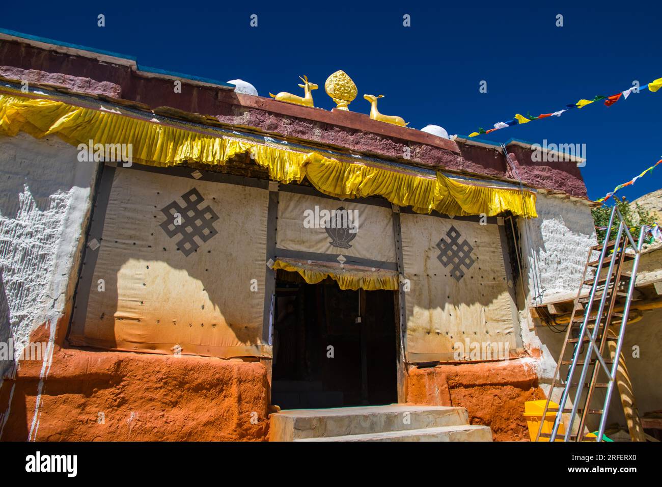 Century Old Gumba and Gompas monastery around Chhoser Village in Upper ...