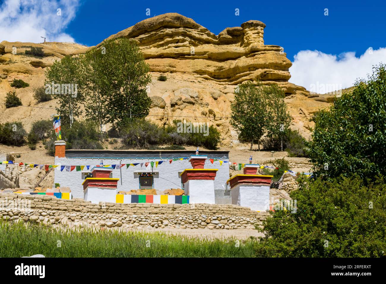 Century Old Gumba and Gompas monastery around Chhoser Village in Upper ...