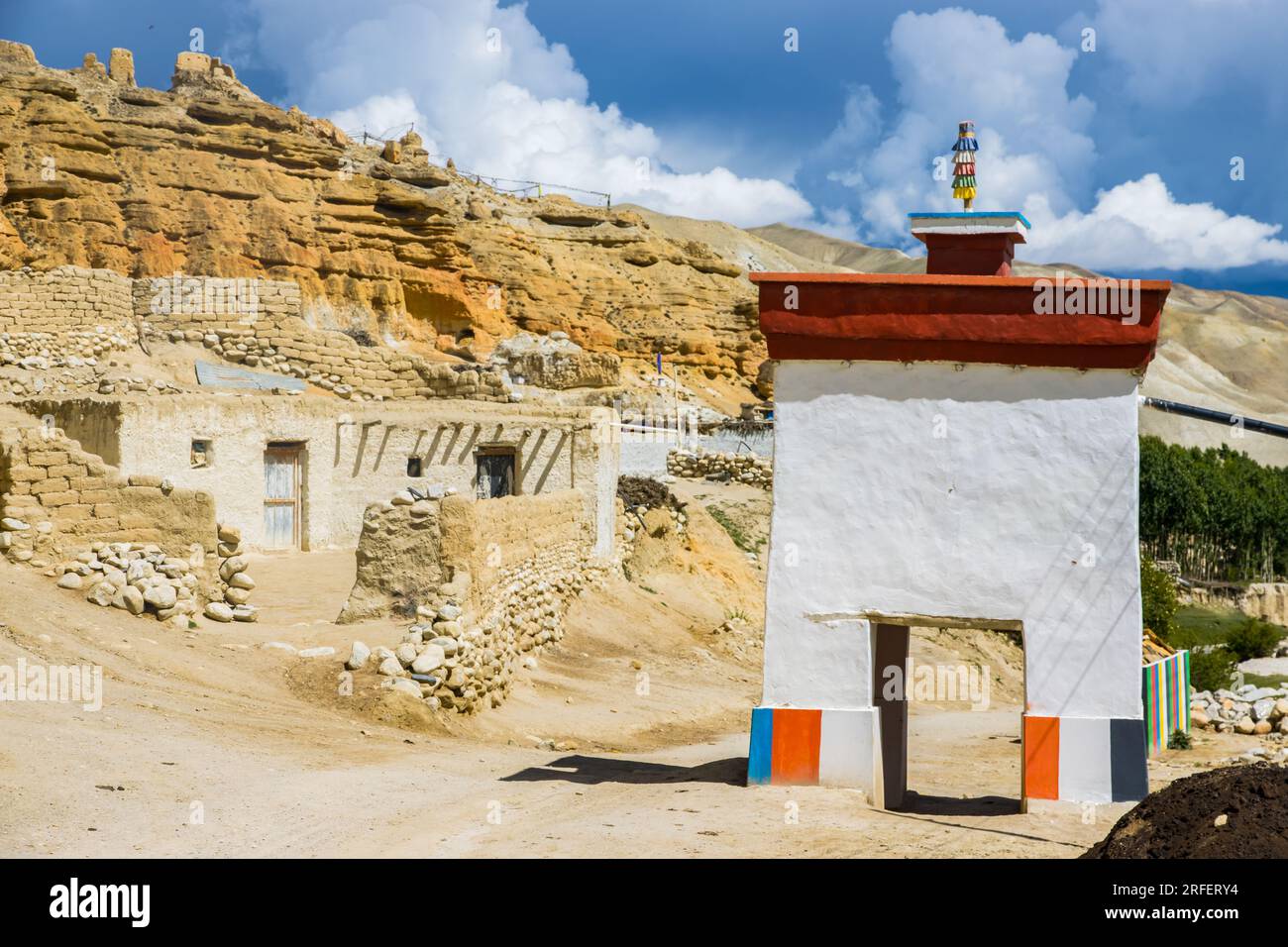 Century Old Gumba and Gompas monastery around Chhoser Village in Upper ...