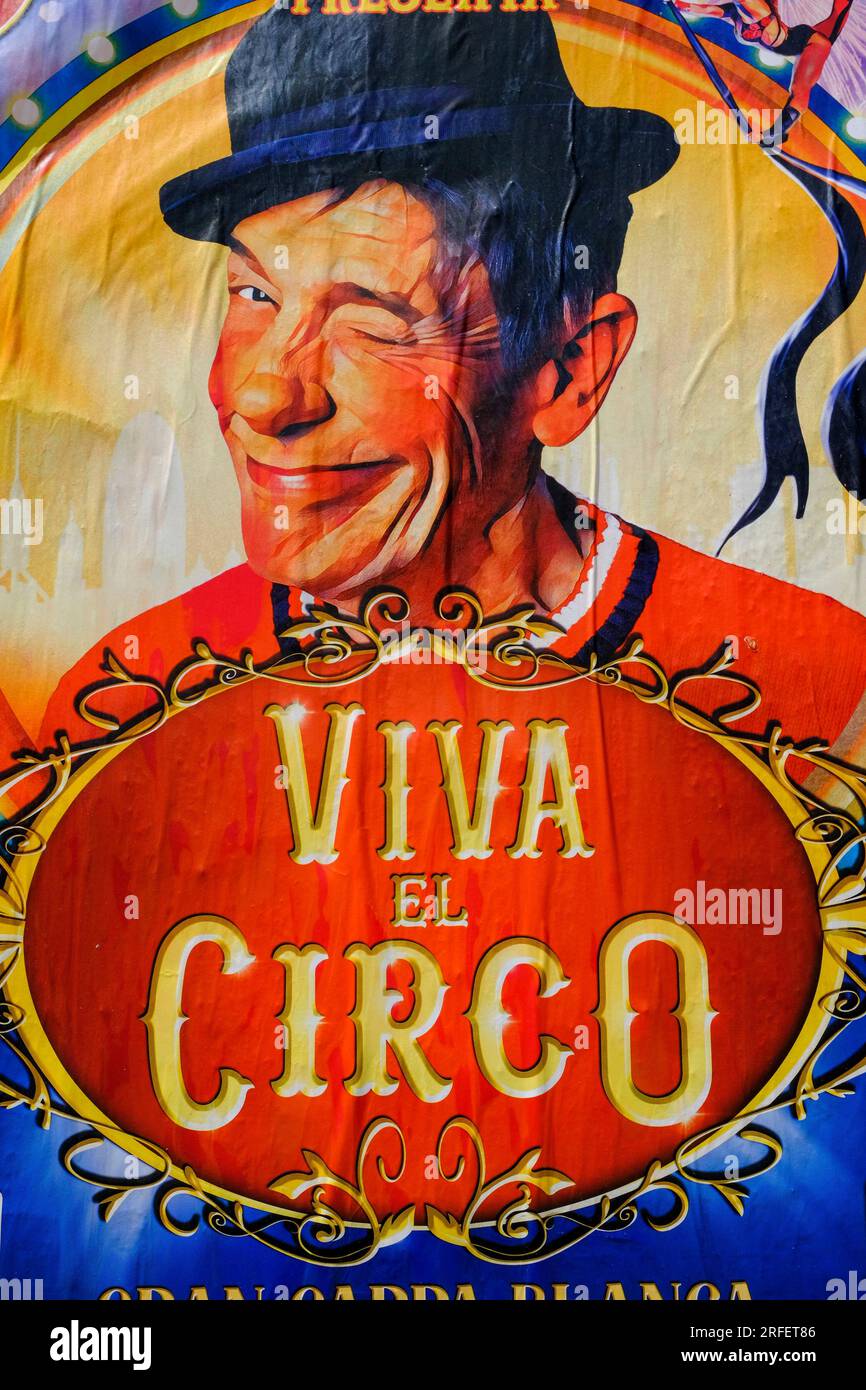 Spain, Valencia, circus poster Stock Photo - Alamy