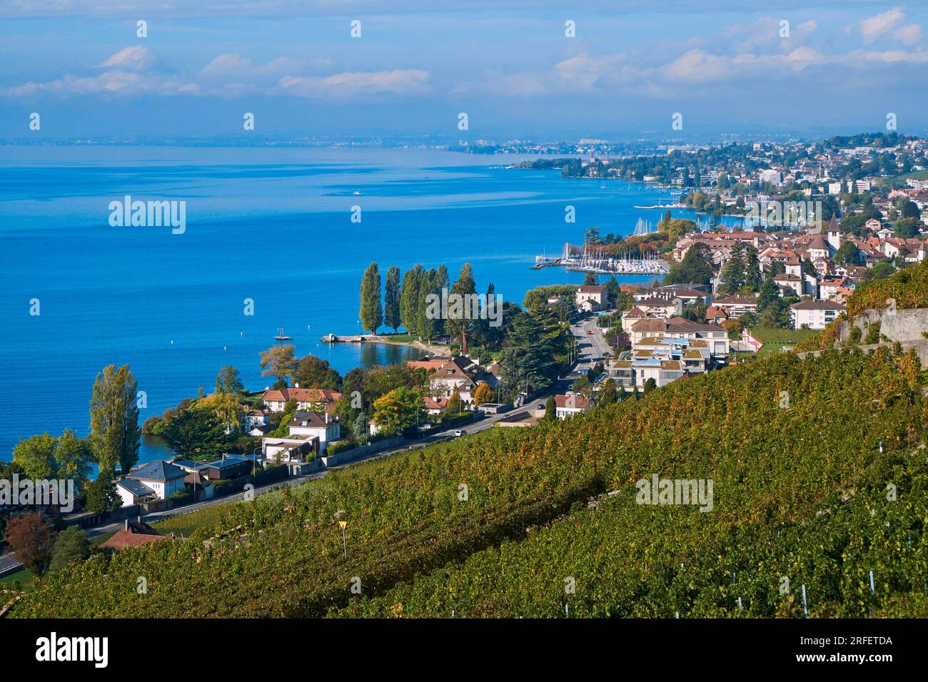 Switzerland, Canton of Vaud, Lavaux vineyard terraces listed as World ...