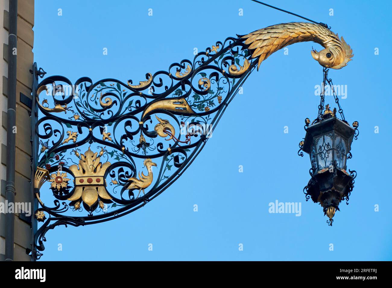 Switzerland, canton of Fribourg, Fribourg, Rue la Grand-Fontaine, La ...