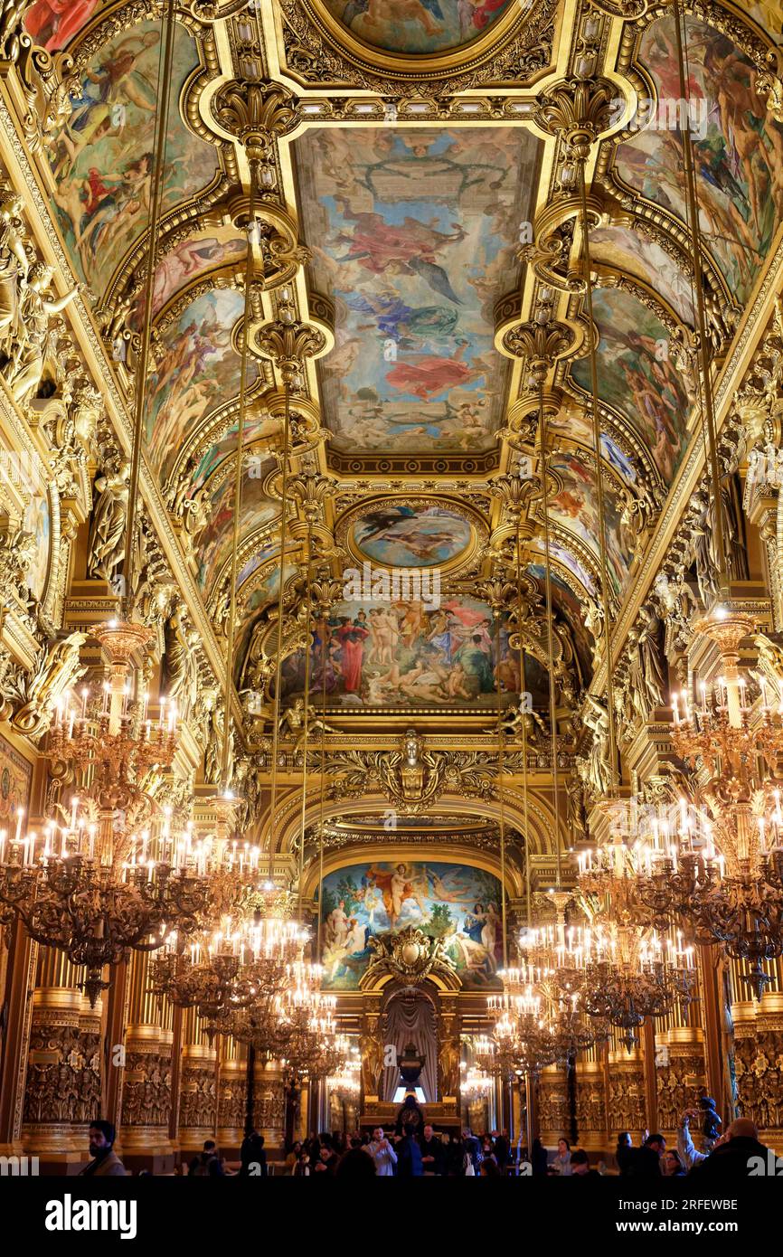 France, Paris, the Garnier Opera house, the Grand Foyer Stock Photo - Alamy
