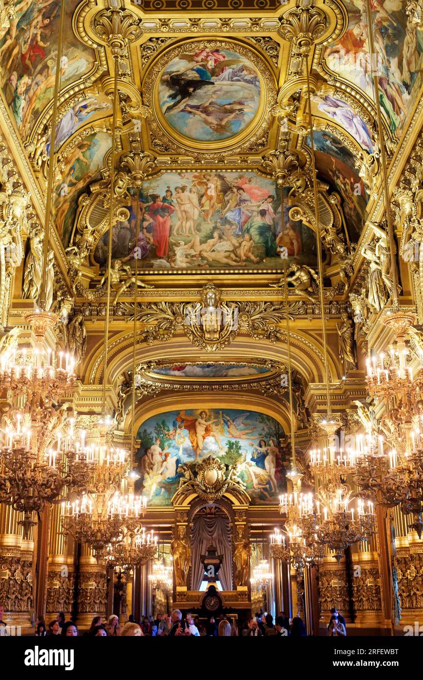 France, Paris, the Garnier Opera house, the Grand Foyer Stock Photo - Alamy