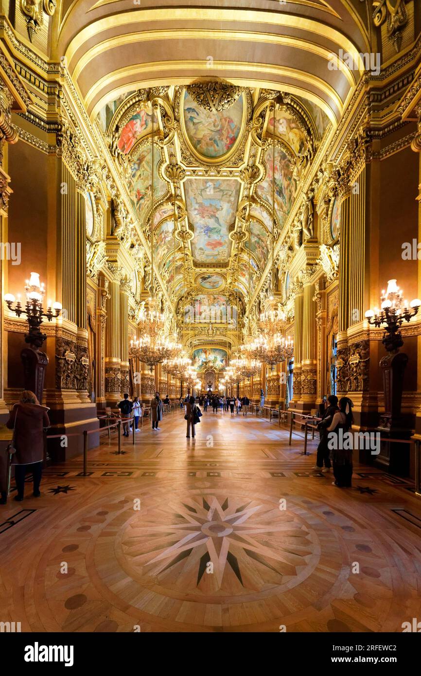 France, Paris, the Garnier Opera house, the Grand Foyer Stock Photo - Alamy
