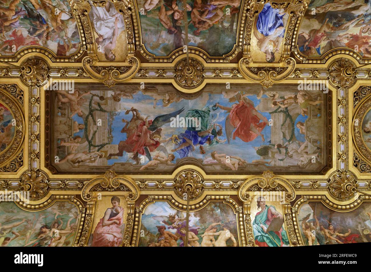 France, Paris, the Garnier Opera house, the Grand Foyer Stock Photo - Alamy