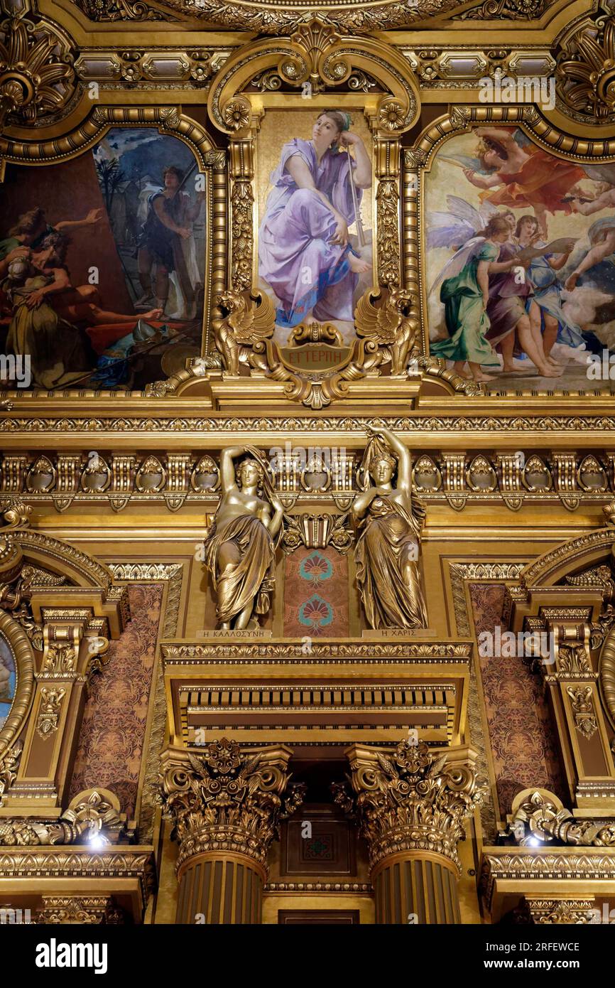 France, Paris, the Garnier Opera house, the Grand Foyer Stock Photo - Alamy