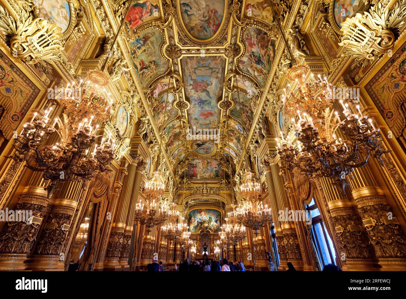 France, Paris, the Garnier Opera house, the Grand Foyer Stock Photo - Alamy