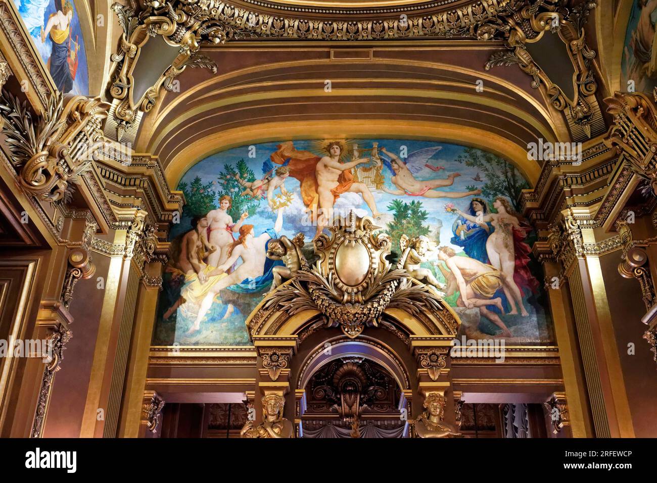 France, Paris, the Garnier Opera house, the Grand Foyer Stock Photo - Alamy