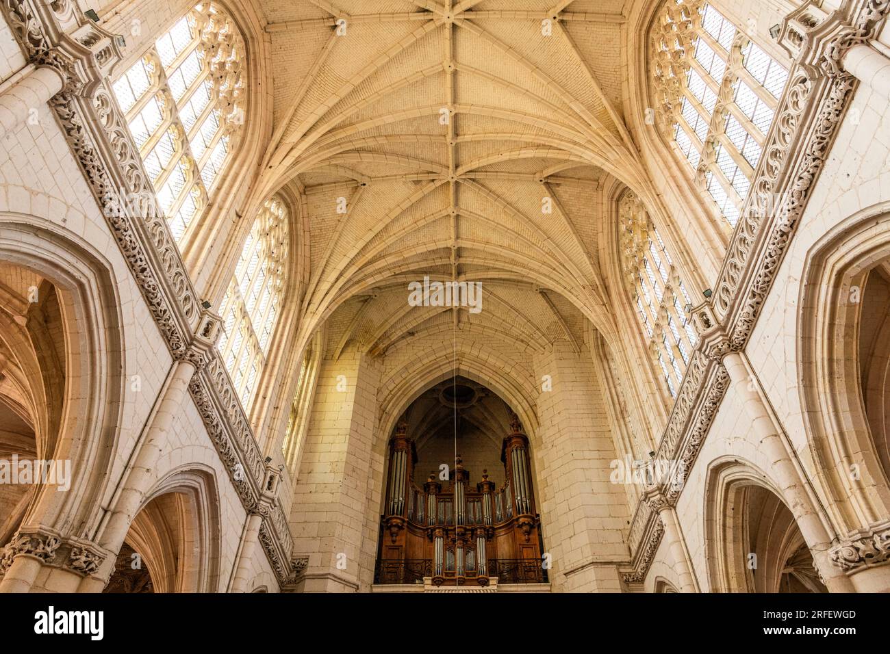 France, Somme, Saint-Riquier, The abbey church of Saint-Riquier is a ...