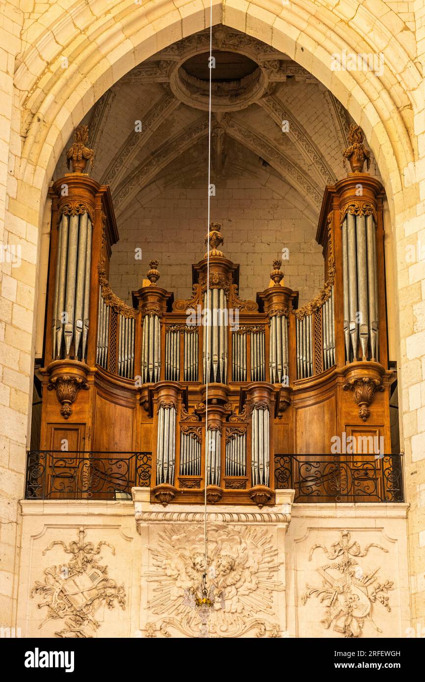 France, Somme, Saint-Riquier, The abbey church of Saint-Riquier is a ...