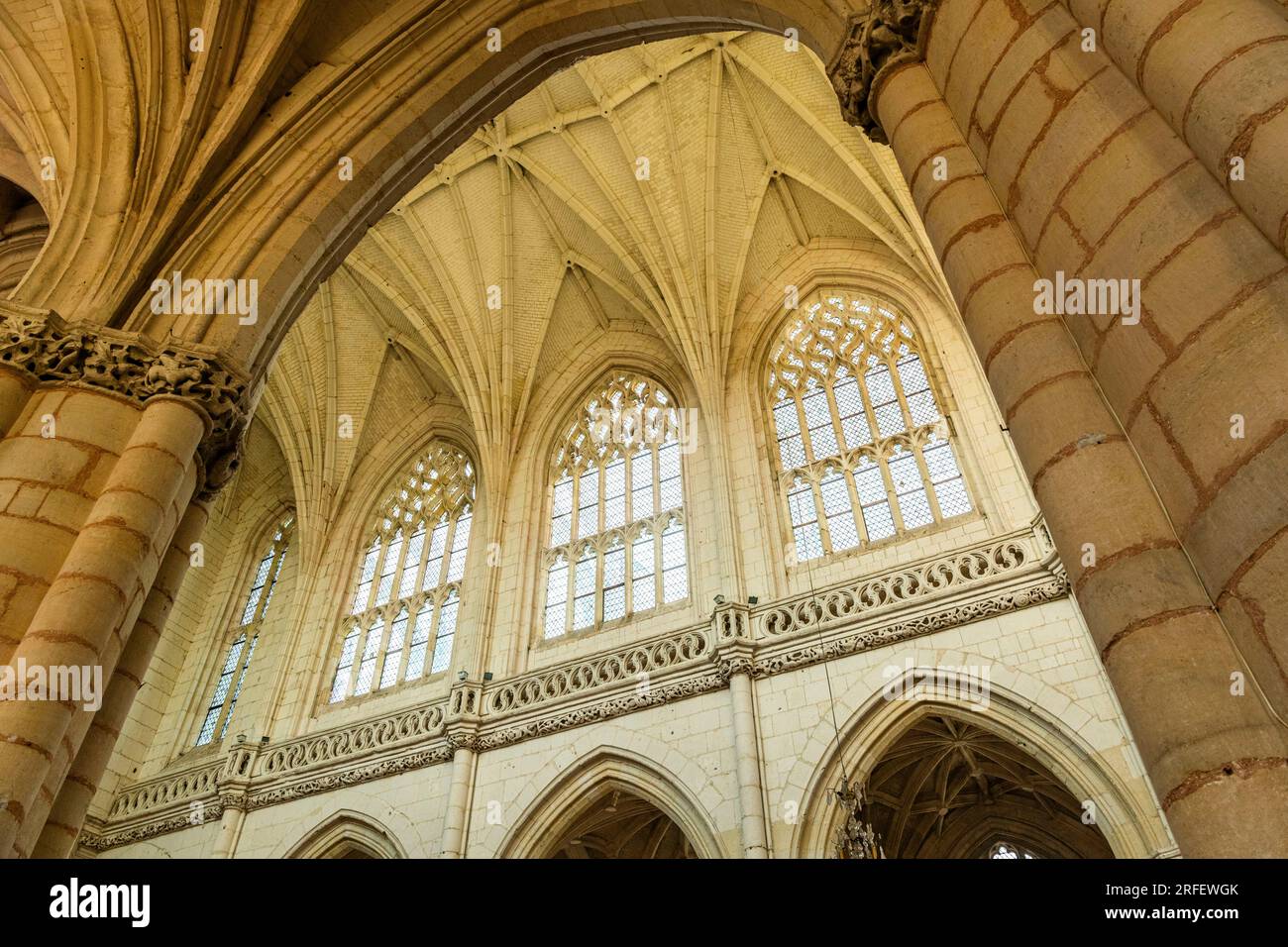 France, Somme, Saint-Riquier, The abbey church of Saint-Riquier is a ...