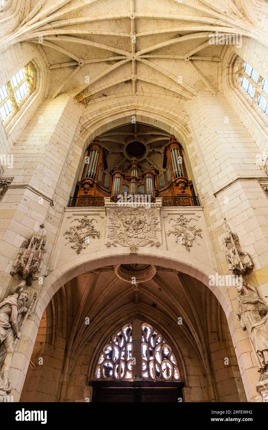 France, Somme, Saint-Riquier, The abbey church of Saint-Riquier is a ...
