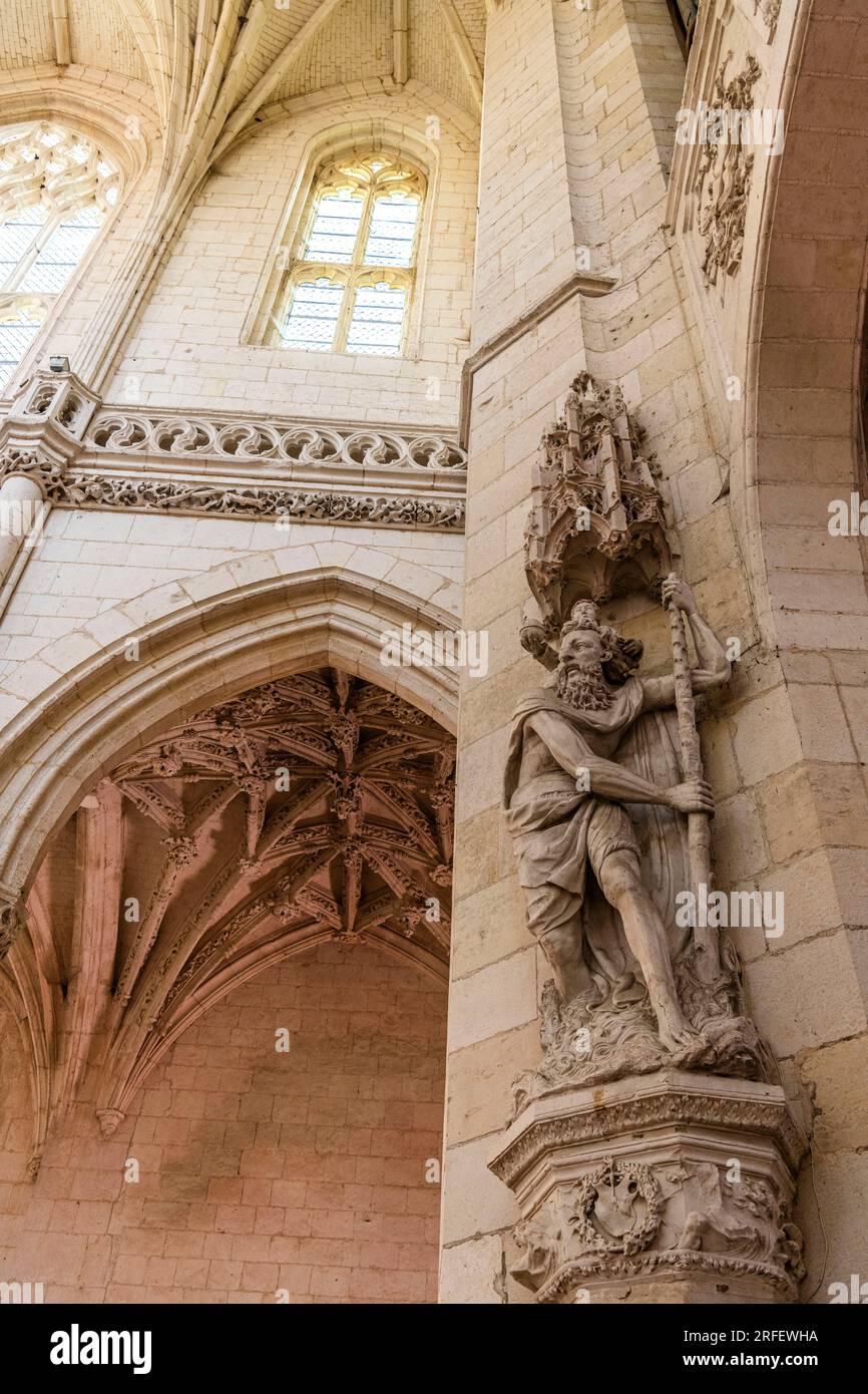 France, Somme, Saint-Riquier, The abbey church of Saint-Riquier is a ...