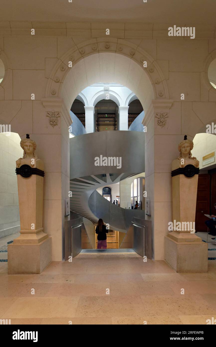 France, Paris, National Library of France, Richelieu site, revolving ...