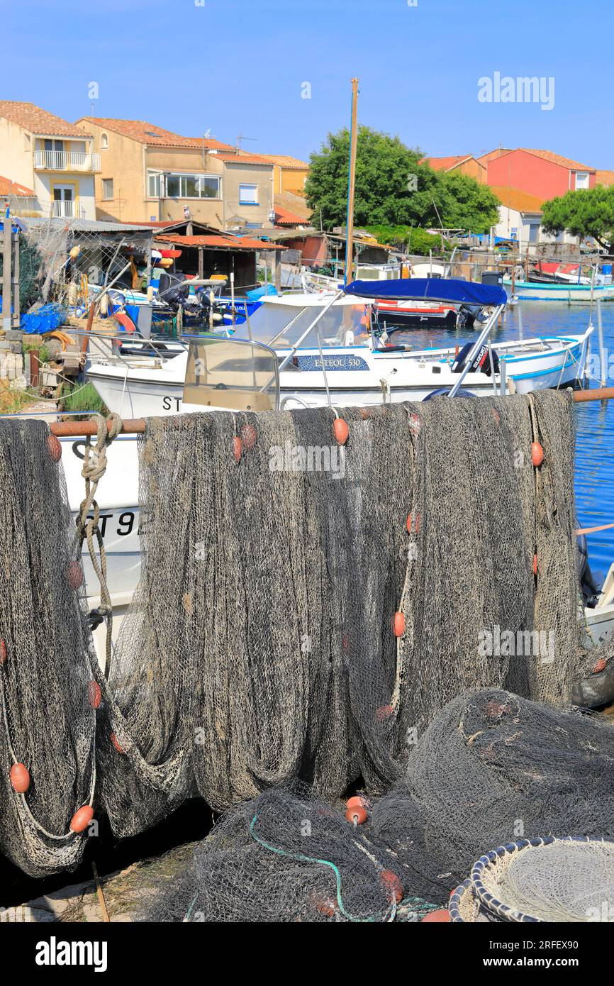 France, Herault, Sete, the Pointe Courte (fishing district Stock Photo ...