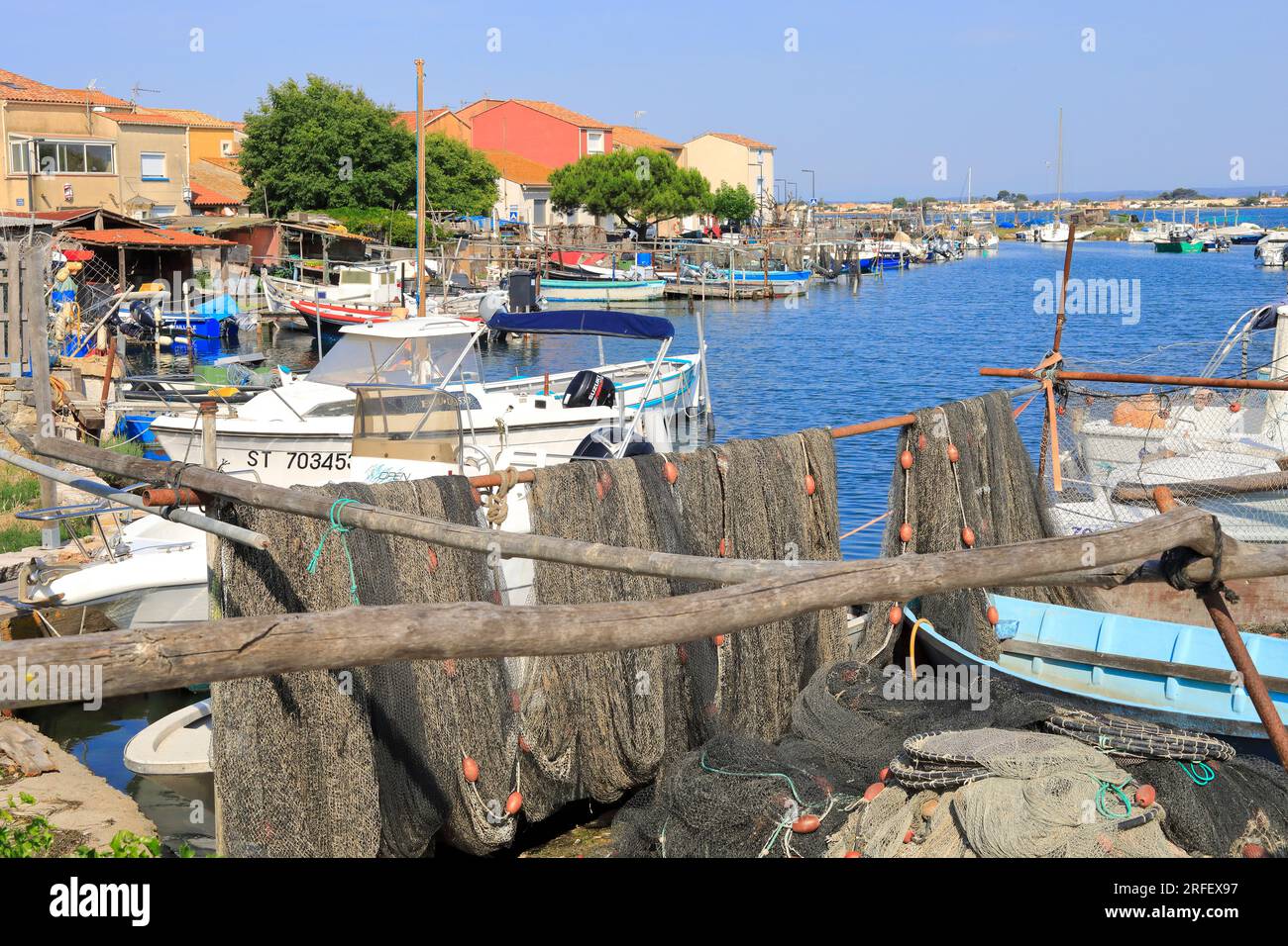France, Herault, Sete, the Pointe Courte (fishing district Stock Photo ...